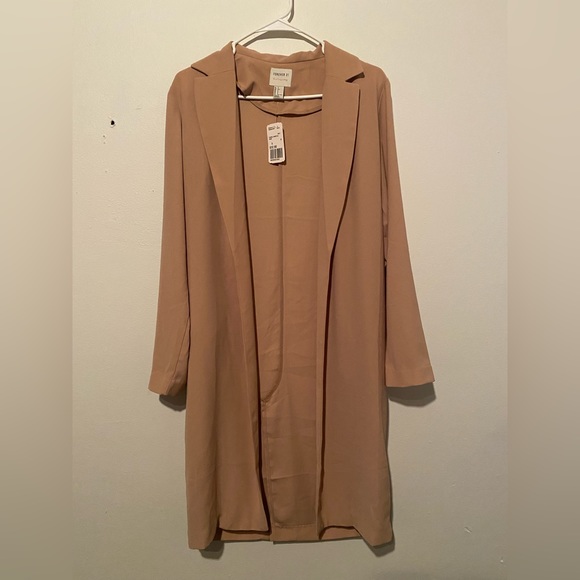Forever 21 | Sweaters | Tan Long Polyester Cardigan | Poshmark